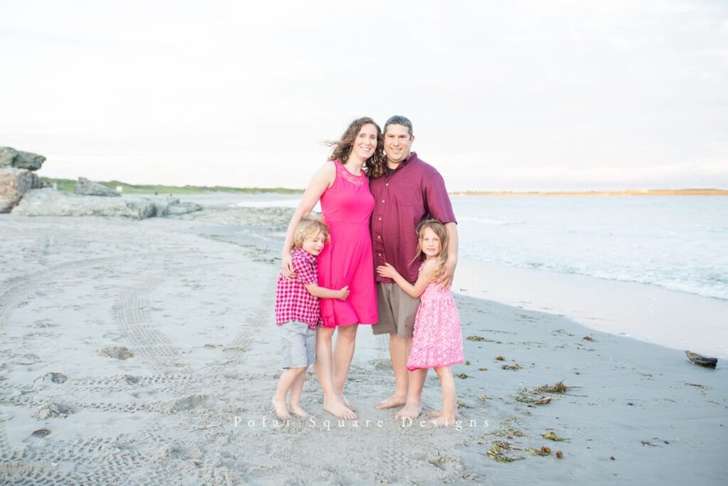 The Desimone Family | Beach Portrait | Newport, RI - Polar Square Designs