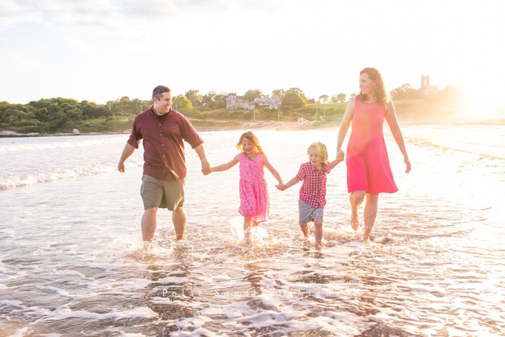 The Desimone Family | Beach Portrait | Newport, RI - Polar Square Designs