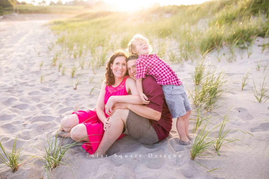 The Desimone Family | Beach Portrait | Newport, RI - Polar Square Designs