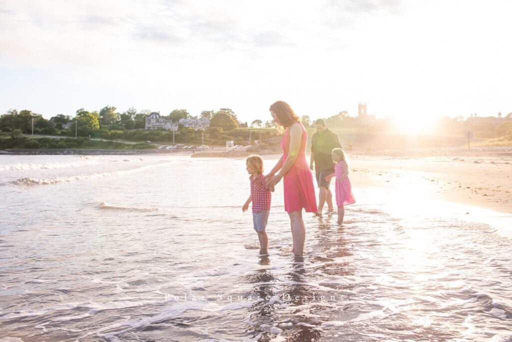 The Desimone Family | Beach Portrait | Newport, RI - Polar Square Designs