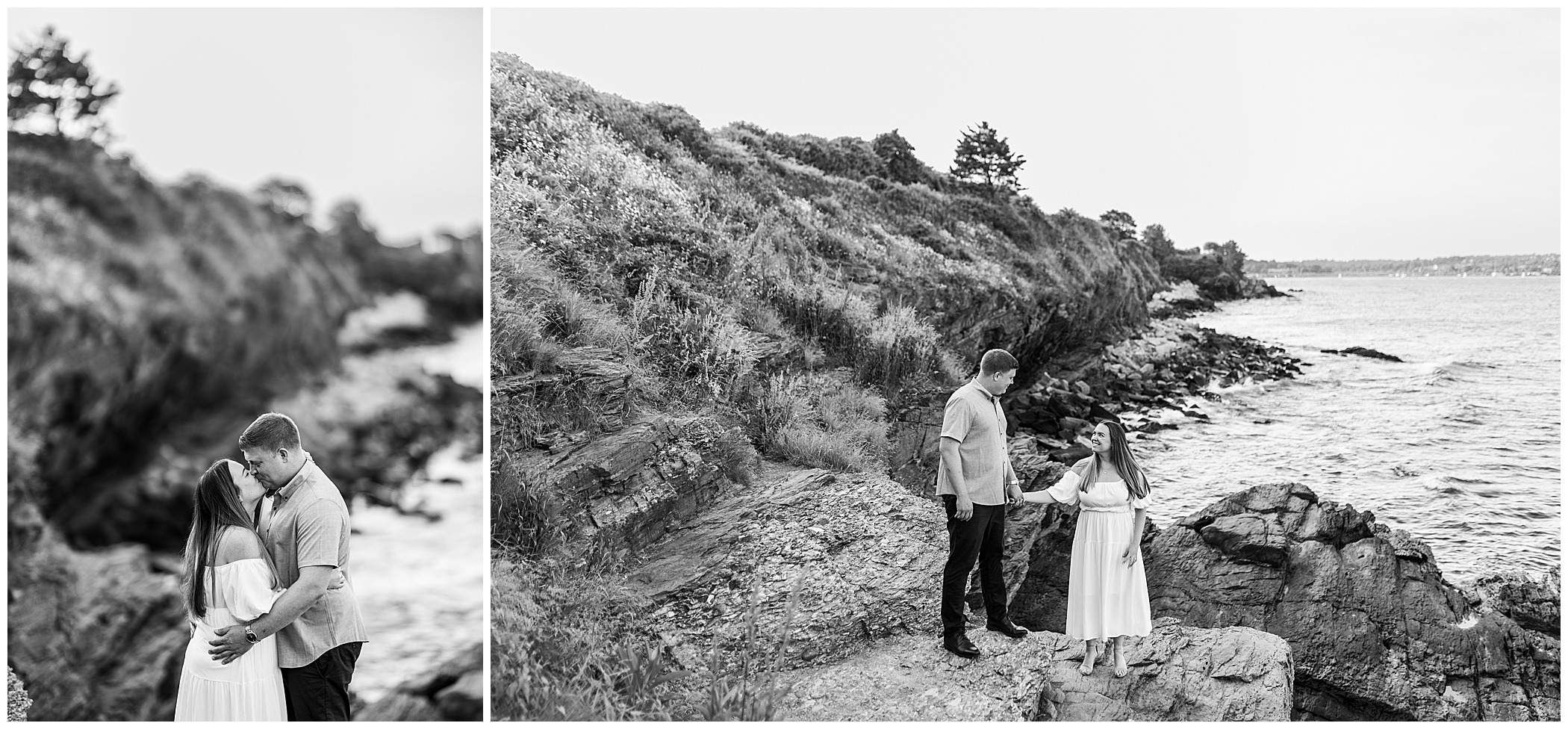 Alex + Brandon | Engaged | Newport RI - Polar Square Designs